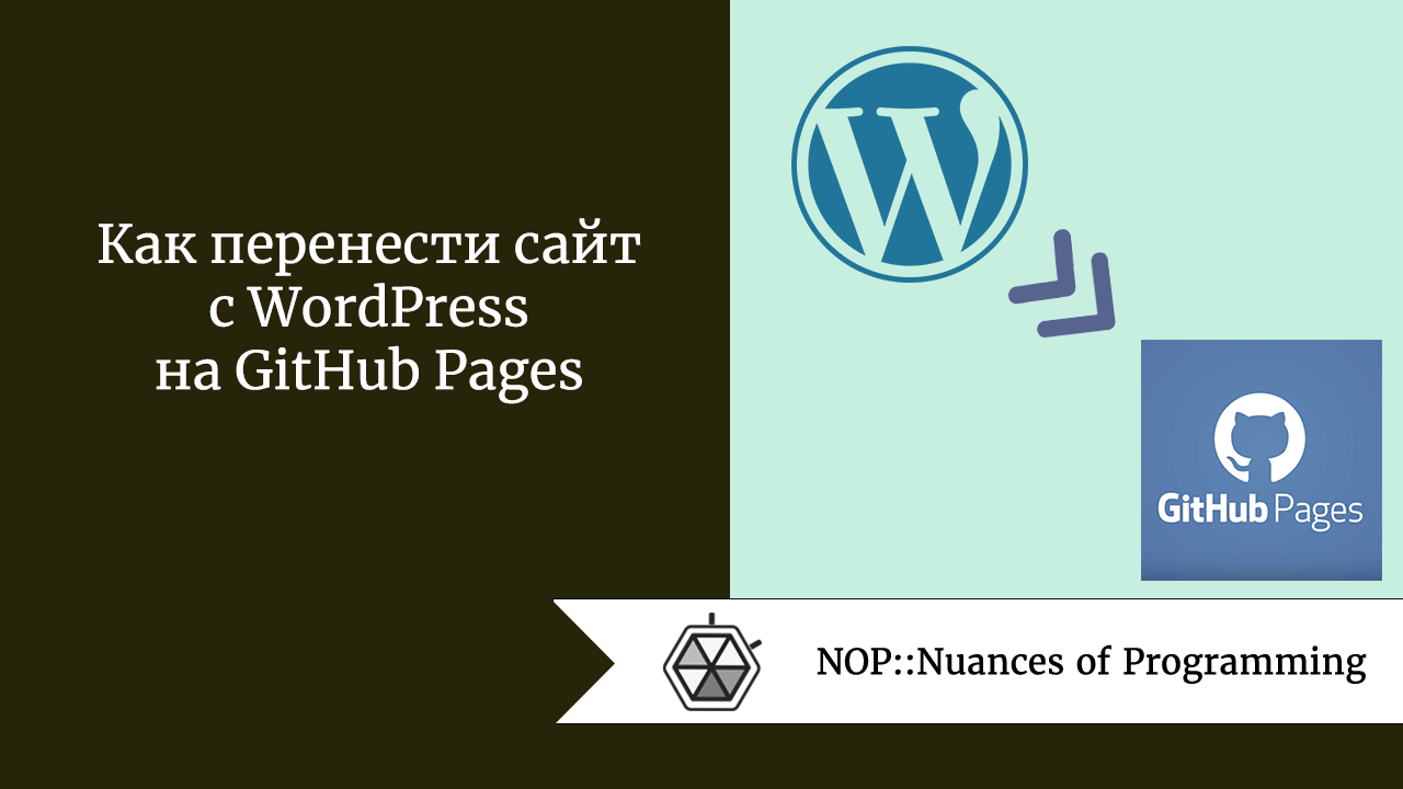 Как перенести сайт с Wordpress на Github Pages